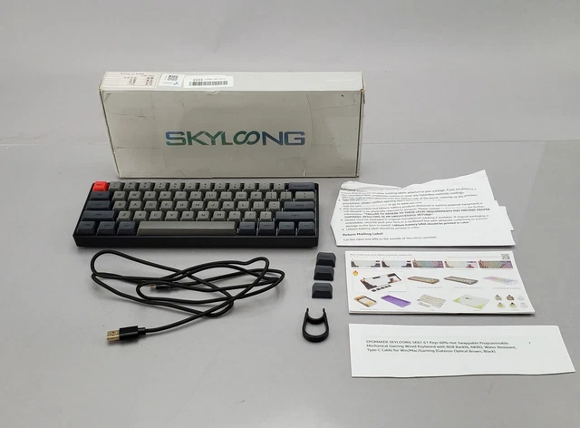 EPOMAKER SKYLOONG SK61 Mechanical RGB Keyboard Gateron Optical Brown ...