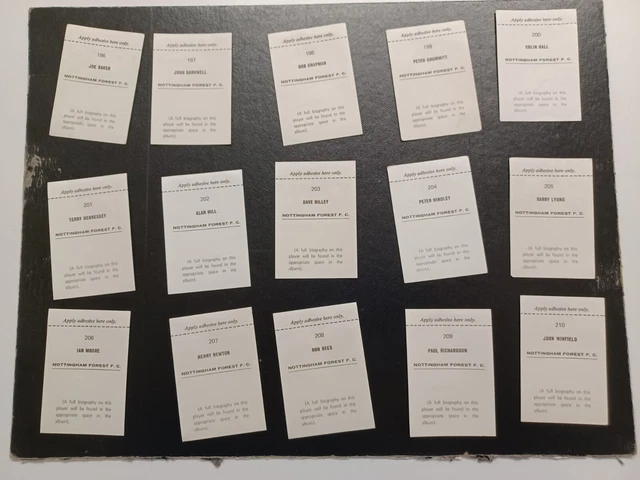 CARTE CALCIO (CARTA) - NOTTINGHAM FOREST x 15 - FKS Soccer Stars 1969/70 EUR 4,25 - PicClick IT