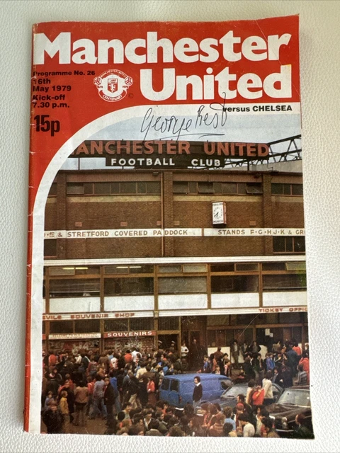 MANCHESTER UNITED FOOTBALL Programme Signed By George Best - May 16th ...