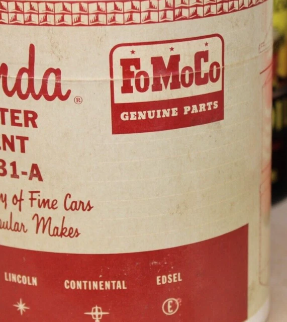 NOS IN UNOPENED BOX 1950s FOMOCO FORD EDSEL ROTUNDA OIL CAN FILTER ...