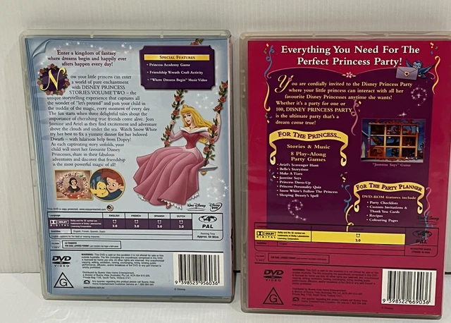 2 X DISNEY Princess DVD’s Princess Stories Vol 2 And Princess Party ...