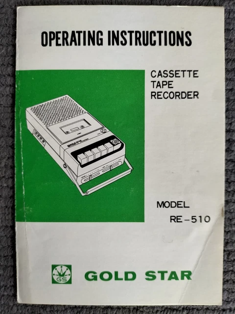 VINTAGE GOLD STAR Cassette Tape Recorder Operating Instructions Free ...