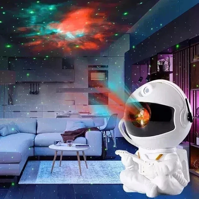 ASTRONAUT STARRY GALAXY Projector Night Light Lamp Space Nebula Star W ...