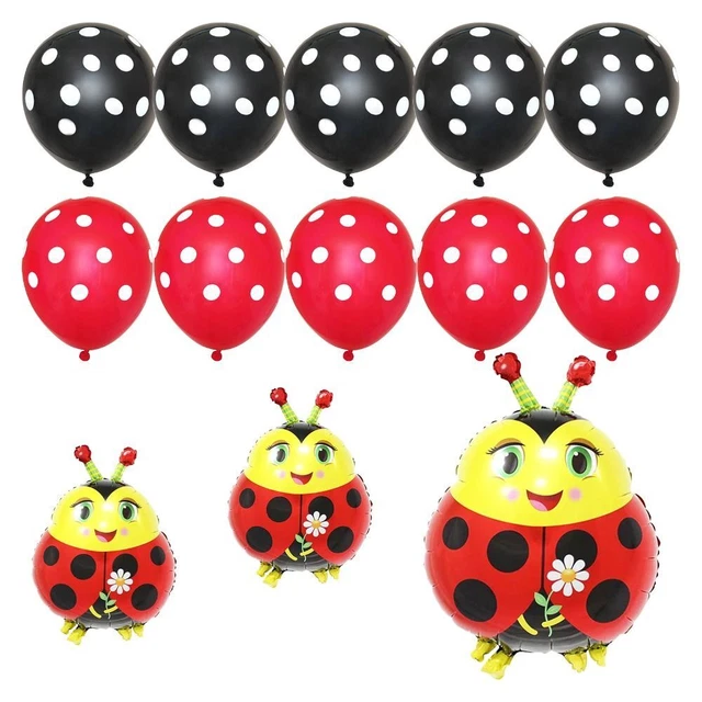 ROT MARIENKÄFER THEMA Luftballons Set Schwarz Hochzeit Weißer Fleck Jungen EUR 6,63 - PicClick DE