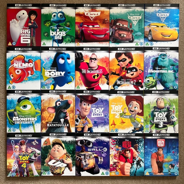 DISNEY / PIXAR 20-Film Collection 4K UHD Blu-ray (including Slip Covers ...