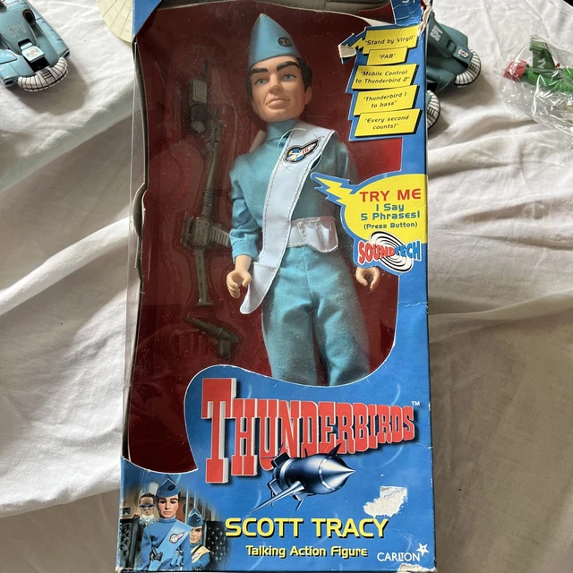 THUNDERBIRDS TALKING ACTION Figure Scott Tracy Rare Vintage Vivid Toys ...