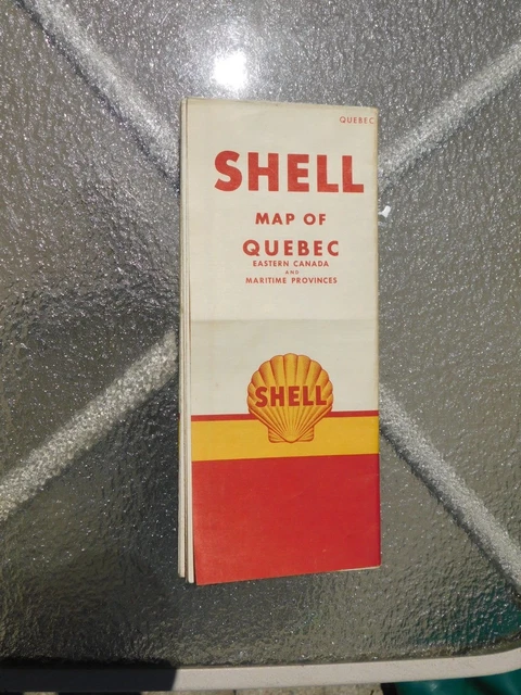 SHELL ROAD MAP Of Quebec Eastern Canada Maritime Provinces 1948 Gas ...