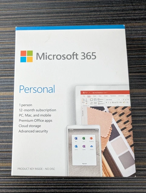 MICROSOFT OFFICE 365 Personal Subscription 1 Year Key £35.00 - PicClick UK