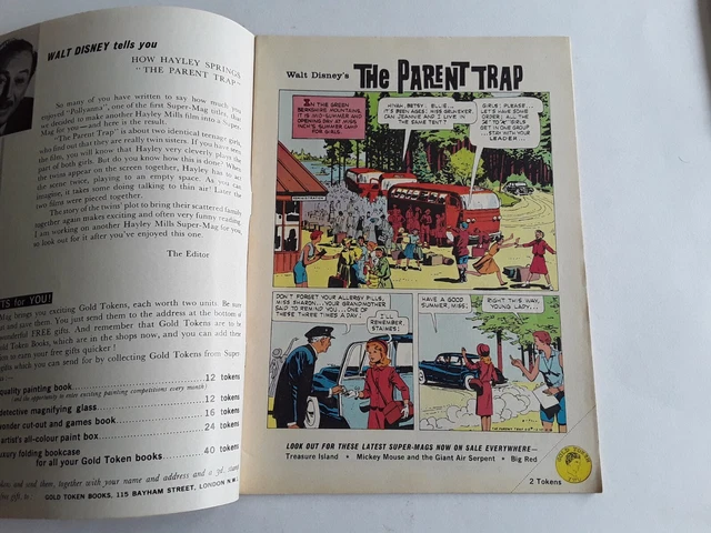 WALT DISNEY GOLD Token Comic "The Parent Trap" 1964 £3.00 - PicClick UK