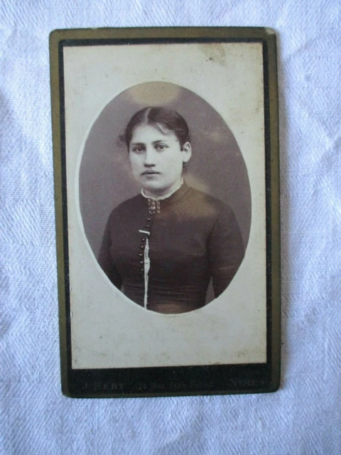 ANCIENNE CDV PHOTOGRAPHIE J Bert Nimes Portrait De Jeune Fille EUR 5,00 ...
