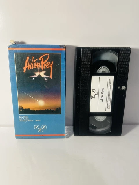 ALIEN PREY VHS 1984 RARE VINTAGE HORROR MOVIE Double Flap Tested Runs ...