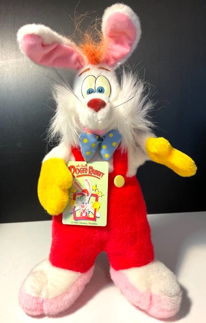 80S WHO FRAMED Roger Rabbit - 30cm plush toy + hardcover book , WALT ...