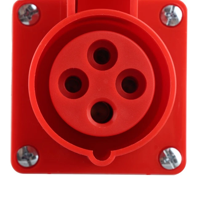 3PHASE INDUSTRIAL POWER Connector Surface Mounted Socket Electrical ...