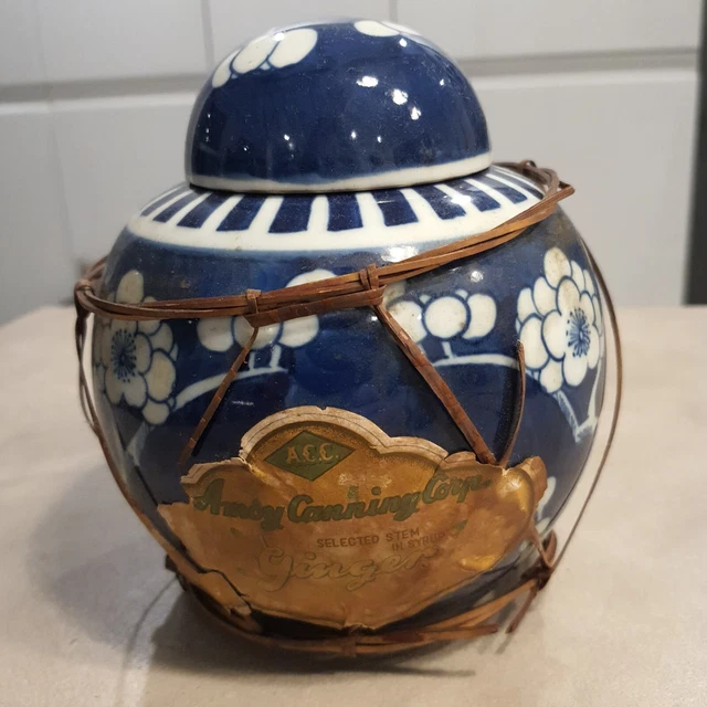 ANTIQUE GINGER JAR With Lid Amoy Canning Corp £50.00 - PicClick UK