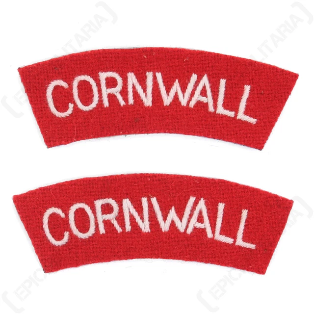 CORNWALL REGIMENT - WW2 Repro Shoulder Title Patch Badge Sleeve Flash ...