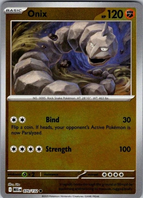POKEMON | ME01: Mega Evolution | Onix | 070/132 | NM Reverse Holo £1.65 ...