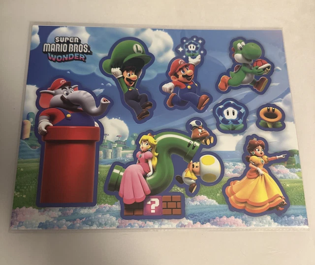 SUPER MARIO BROS Wonder GameStop Preorder Exclusive Sticker Sheet ...