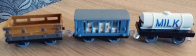 THOMAS TRACKMASTER McColls Farm Truck With Chickens + Open Truck & Milk ...