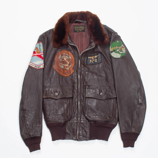 50S IDENTIFIED US Navy Drone Pilot G-1 Leather Flight Jacket - Small ...