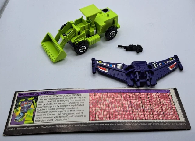 TRANSFORMERS ORIGINAL G1 1985 Constructicons Scrapper Complete Vintage ...