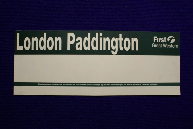 LONDON PADDINGTON FIRST Great Western Carriage Window Label (12) £14.23 ...