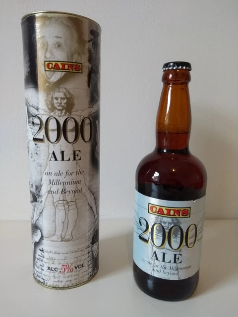 CAINS BREWERY 2000 Millennium Ale Original Tube and Beer Bottle ...