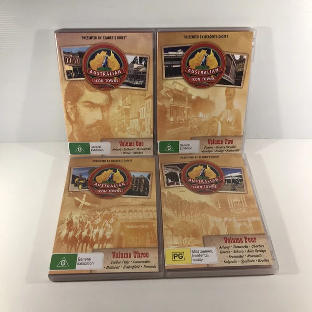 AUSTRALIAN ICON TOWNS Volumes 1-4 DVD Bundle Lot Region 4 PAL Reader's ...
