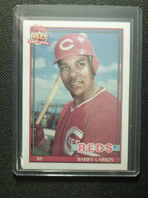 CARTE DE BASEBALL Barry Larkin Cincinnati Reds 1991 Topps 40 ans #730 ...
