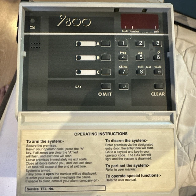 OLD SCANTRONIC 9800 remote keypad for Intruder alarm. Ideal replacement ...
