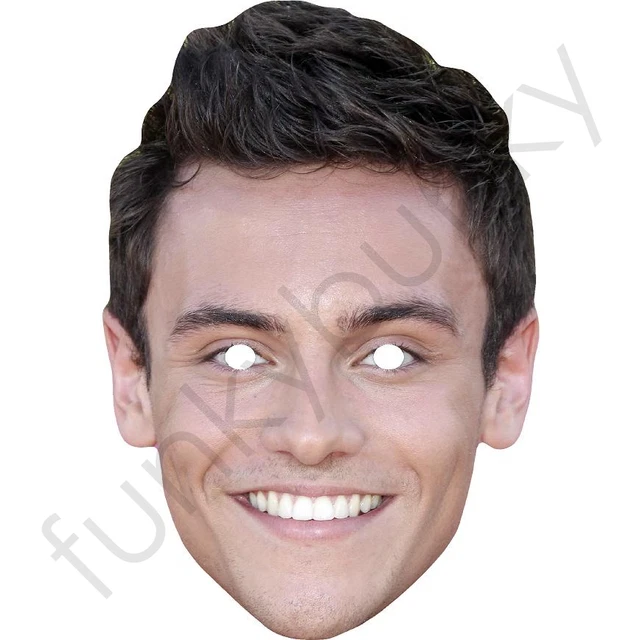 TOM DALEY - Swimmer Celebrity Card Face Mask - Ready To Wear - Fancy ...