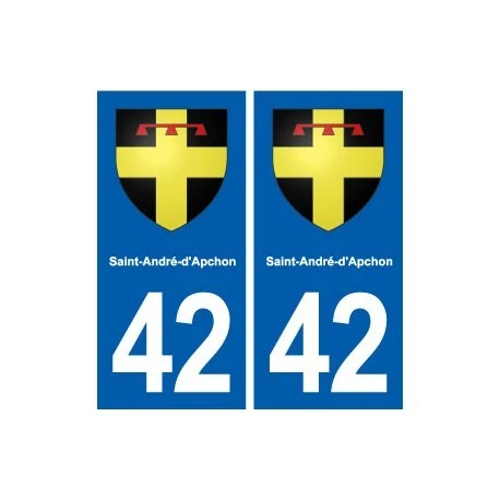 42 SAINT-ANDRÉ-D'APCHON BLASON ville autocollant plaque stickers département arr EUR 3,99 ...