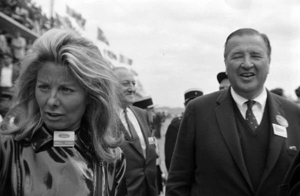 HENRY FORD II and his wife Maria Le Mans 1967 Motor Racing Old Photo 1 ...