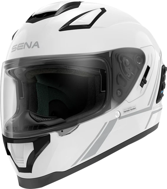 SENA STRYKER FULL Face Helmet w/ Mesh Intercom Md White £395.01 ...