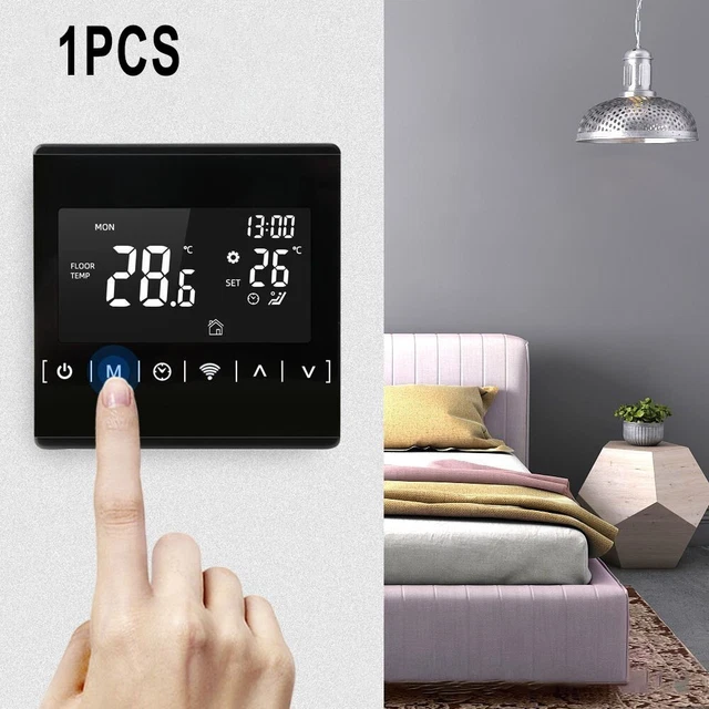 THERMOSTAT PROGRAMMABLE POUR chauffage au sol cran LCD 16A 230V contr?le inte EUR 23,89 ...