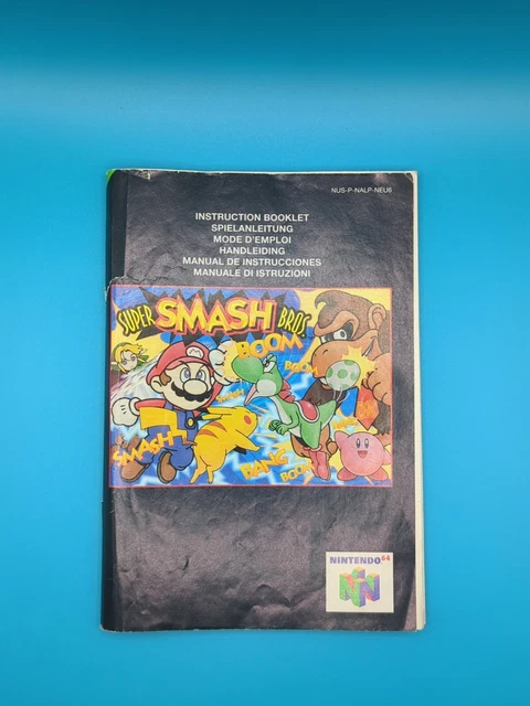 NINTENDO 64 N64 Instruction Booklet Manual Only- Super Smash Bros £30. ...
