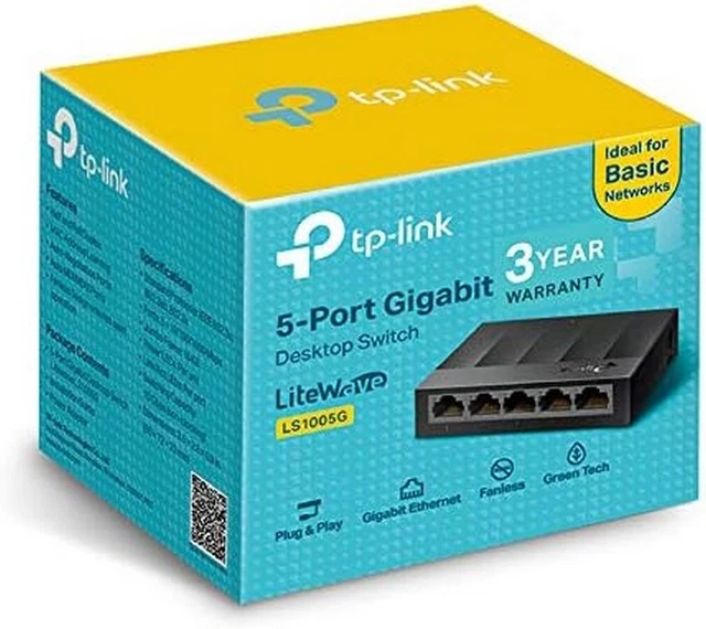 TP-LINK 5-PORT GIGABIT Ethernet Switch Hub Network Splitter Desktop ...