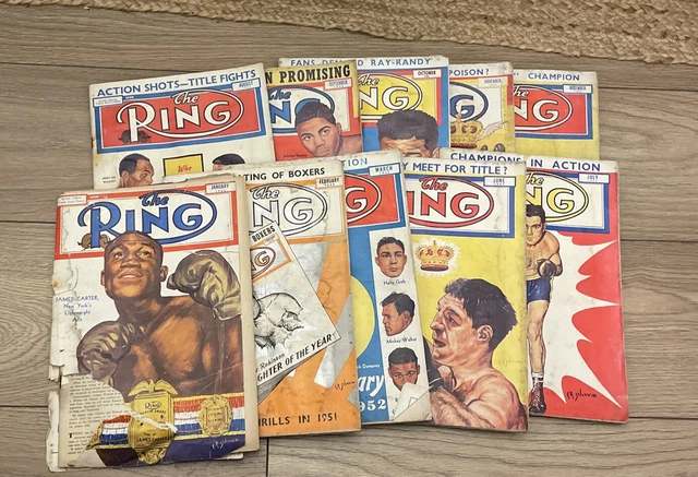 VERY RARE VINTAGE The Ring Boxing Magazine 10 From 1952 (Jan Cover ...
