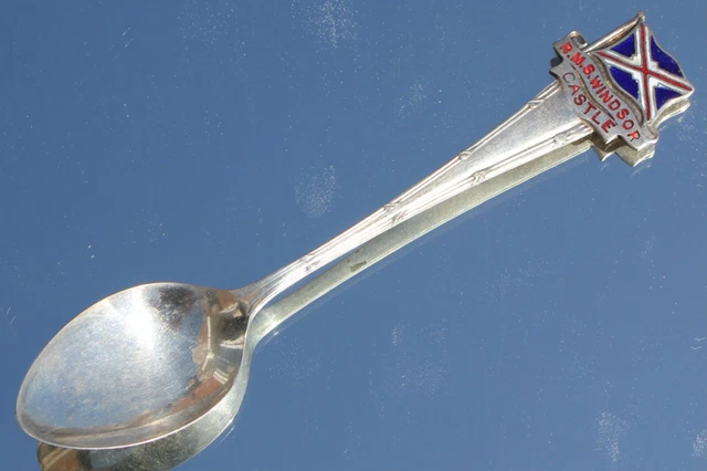 UNION CASTLE LINE Rms Windsor Castle Sold Onboard Souvenir Jam Spoon £ ...