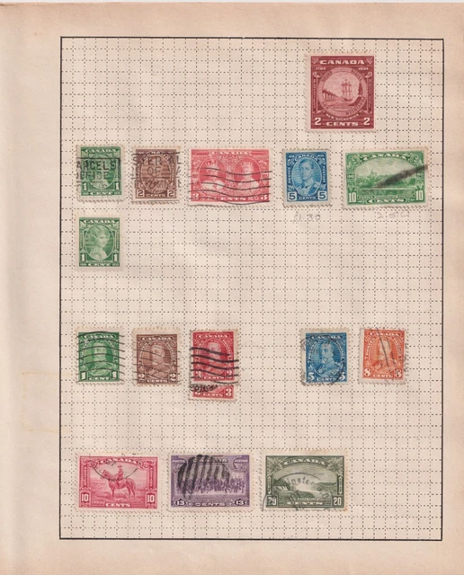 CANADA KGV STAMPS on 2 pages £10.00 - PicClick UK