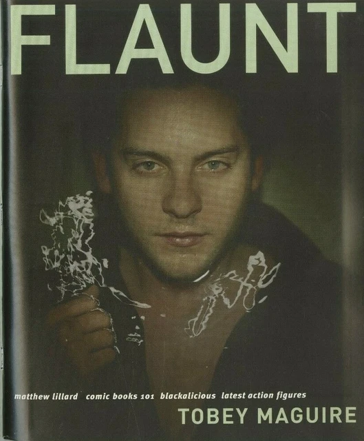 FLAUNT MAGAZINE 2002 Tobey Maguire Spider-Man Movie Lenticular Cover ...
