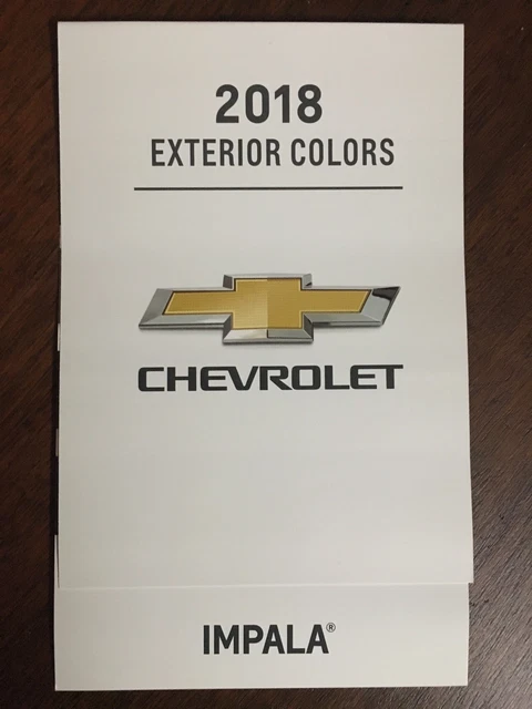 2018 CHEVROLET IMPALA Dealership Exterior Color Paint Chart EUR 9,13 ...