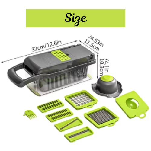 16 IN 1 Vegetable Chopper Salad Fruit Mandolin Slicer Food Dicer Cutter ...