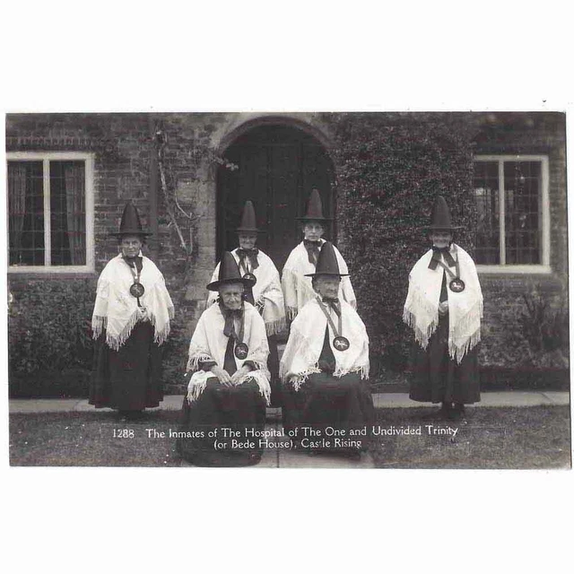 CASTLE RISING INMATES of the Bede House, RP Postcard #1288 by H. Coates ...