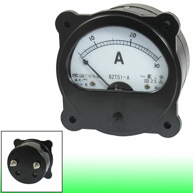 AC 0-30A FINE Tuning Dial Panel Analog Ampere Meter Amperemeter Black ...