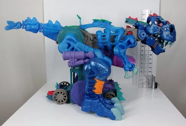 FISHER-PRICE IMAGINEXT ULTRA Ice Blue T-Rex Dinosaur Walk Sounds ...