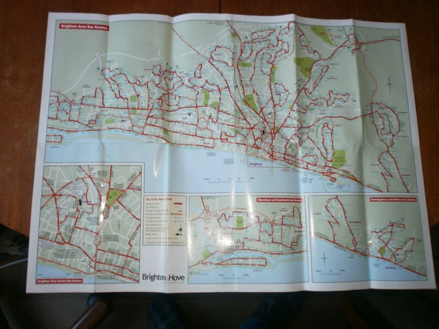 BRIGHTON & HOVE Bus Timetable & Map Leaflet Summer 2012 £1.99 - PicClick UK