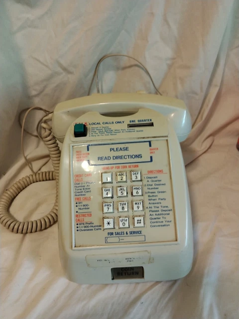VINTAGE HOTEL LOBBY Pay Phone Telephone Coin Operated payphone Model ...