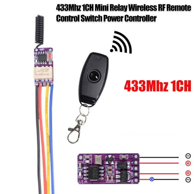 MINI 1CH SECURE Relay Wireless Remote Control Switch Re/ceiver ...