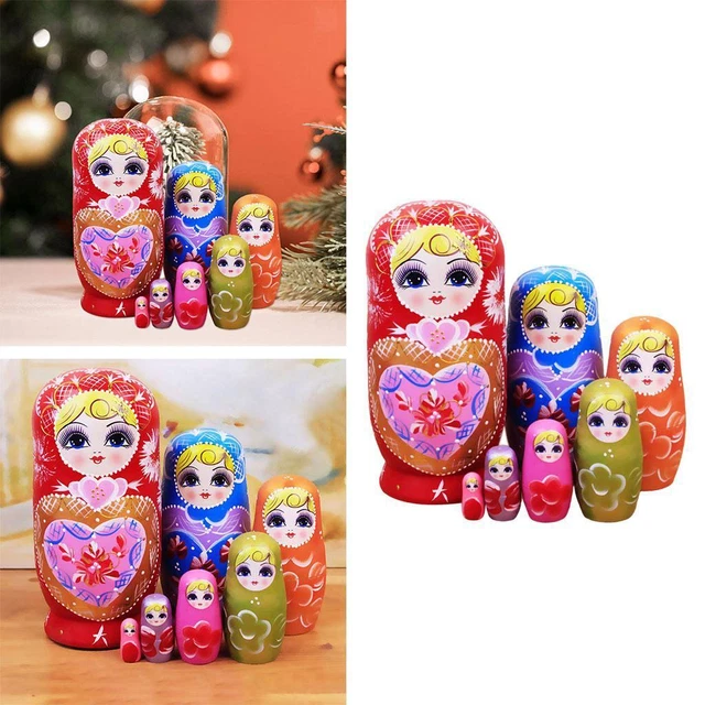 7- RUSSIAN Nesting Dolls Stacking Matryoshka Toy £17.80 - PicClick UK