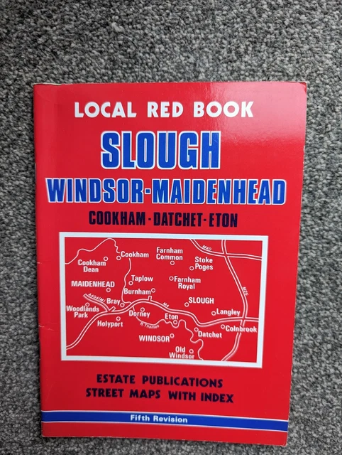 SLOUGH & MAIDENHEAD Map. Local Red Book. Slough, Windsor & Maidenhead ...